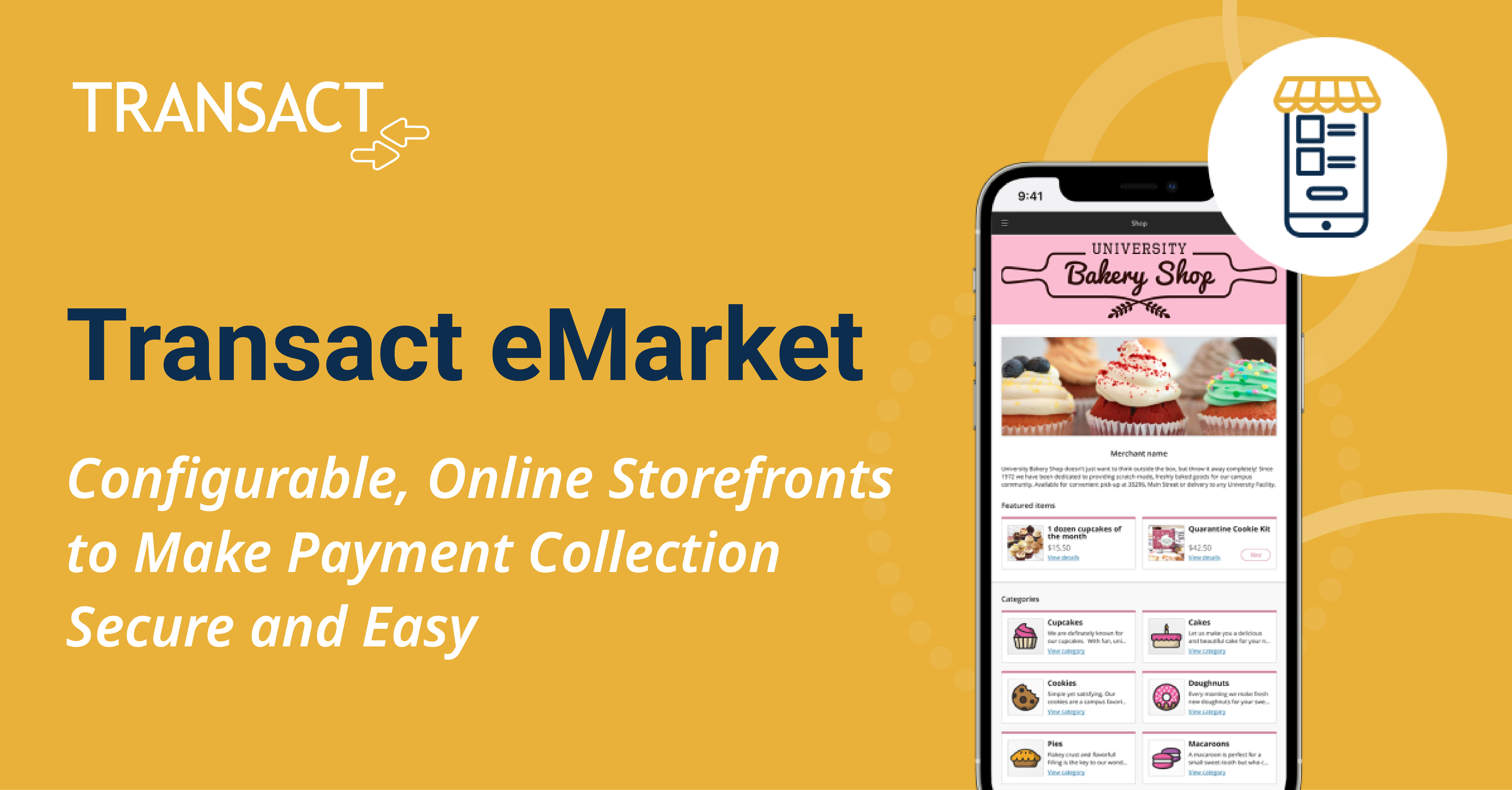 Transact eMarket - Configurable Online Stores for Payment Collection